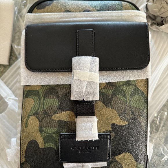 Coach | Bags | Coach Track Pack In Signature Canvas With Camo Print ...